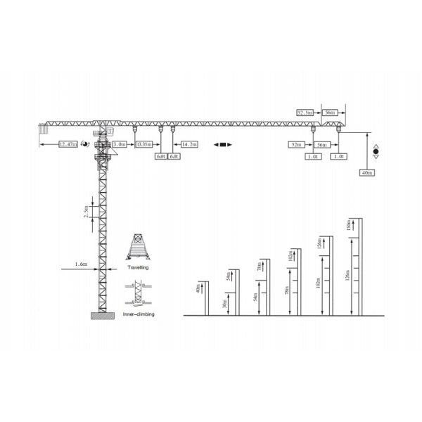 JLP 6 Ton Flat-Top Tower Crane - Jinli Heavy Industry
